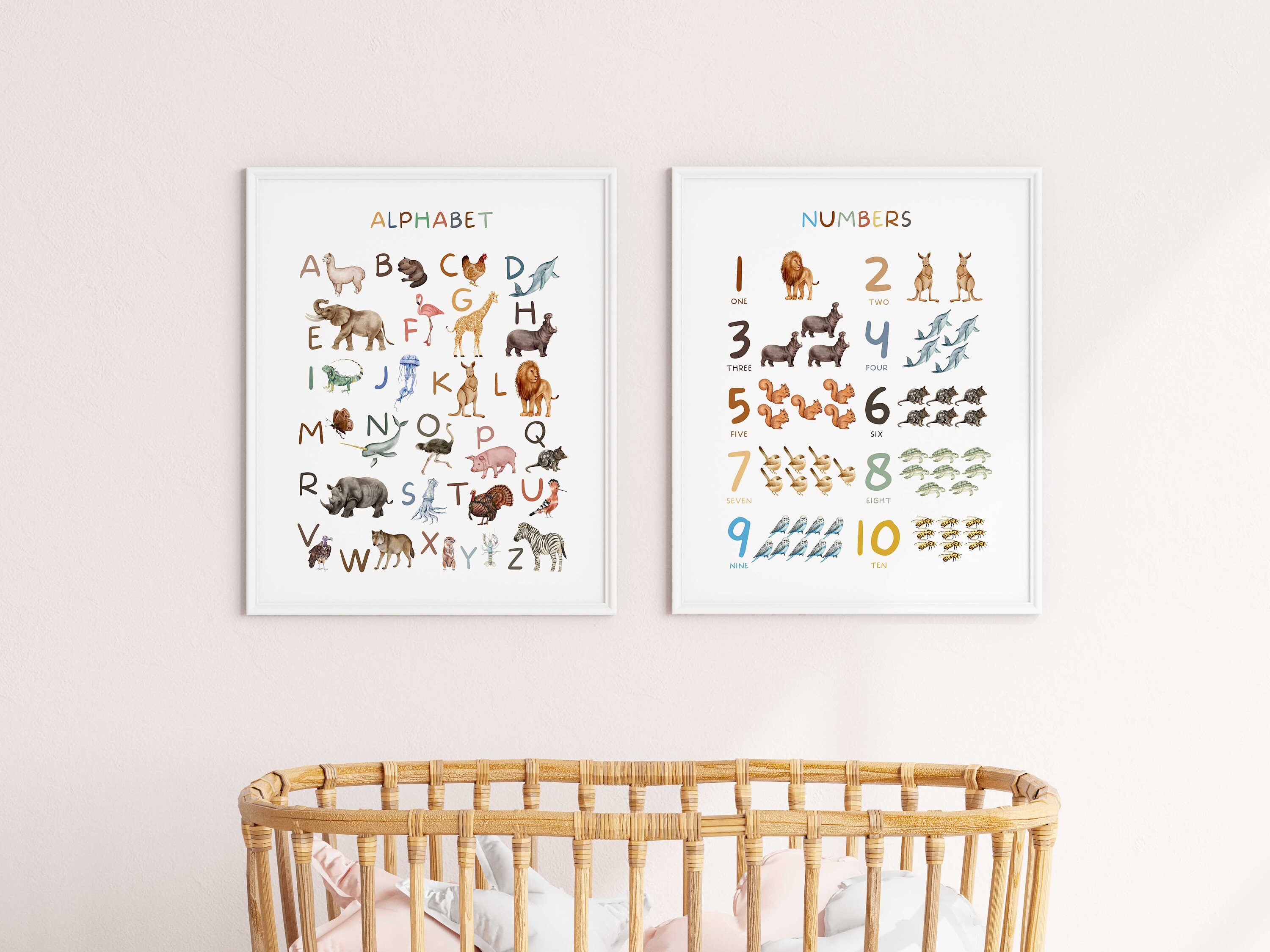 Set of 6 Educational Posters, Fruits Vegetables Posters, Animals ...