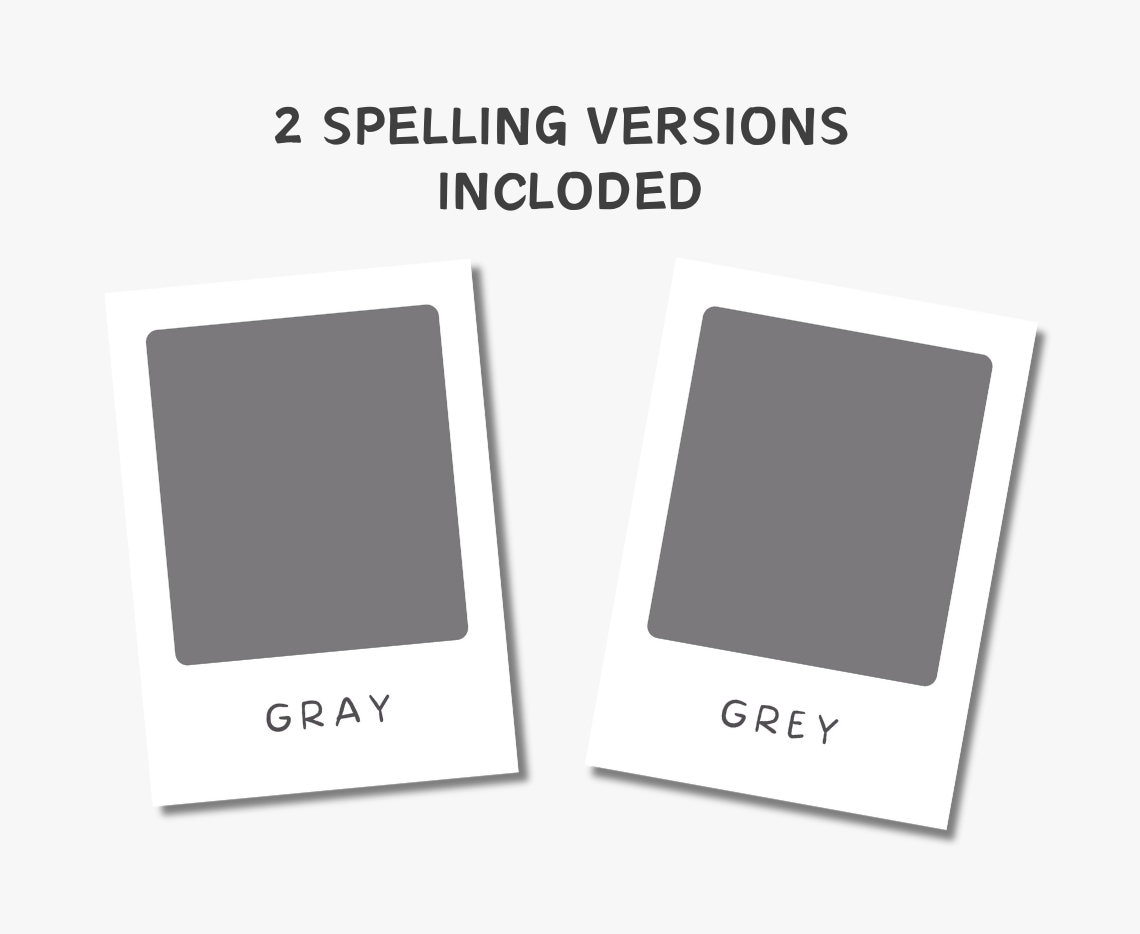 16 Color Cards, Montessori Flashcards, Pre-school Cards, Learning ...