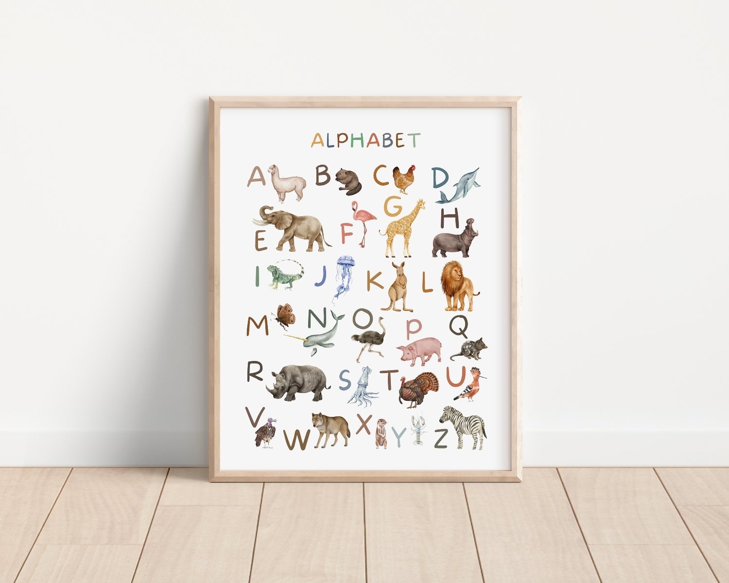Set of 8 Educational Posters, Alphabet Poster, Classroom Decor, Kids ...