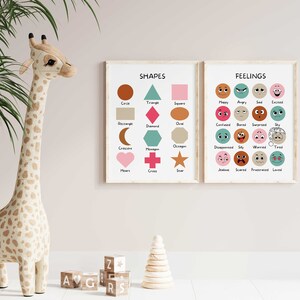 Set of 6 Educational Posters, Classroom Decor, Nursery Wall Art ...
