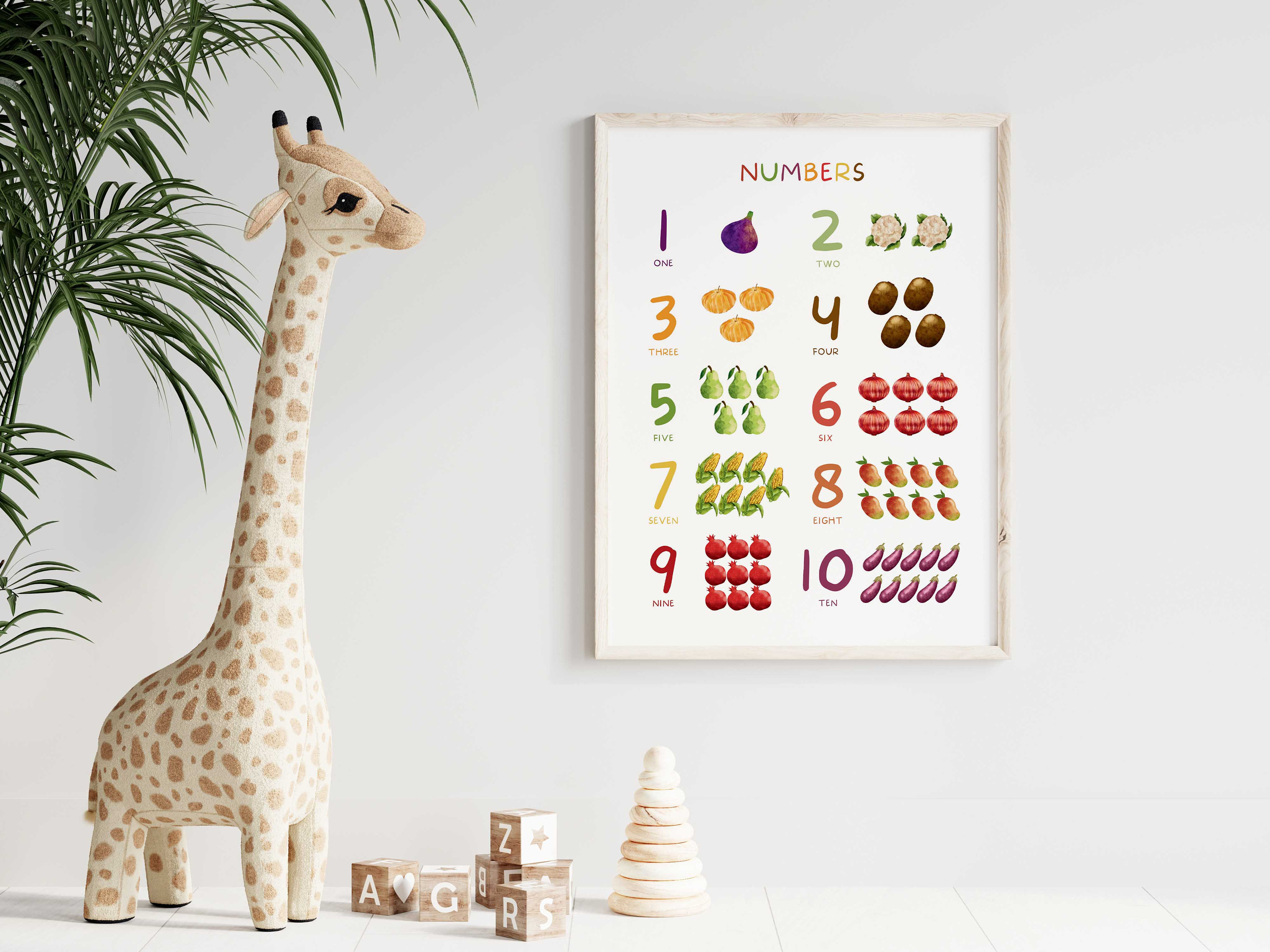 Count to 10 Print, Numbers 1-10 Poster, Classroom Decor, Printable ...