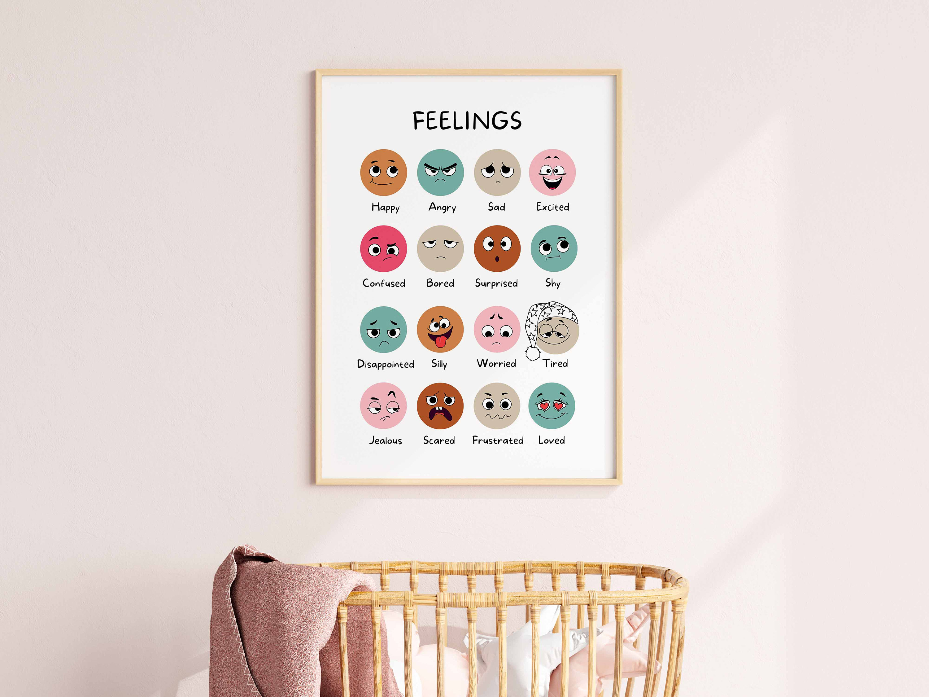 Feelings Chart, Mood Poster, Calming Corner, Montessori Print ...