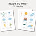 16 Weather Cards, Montessori Flashcards, Pre-school Cards, Learning ...