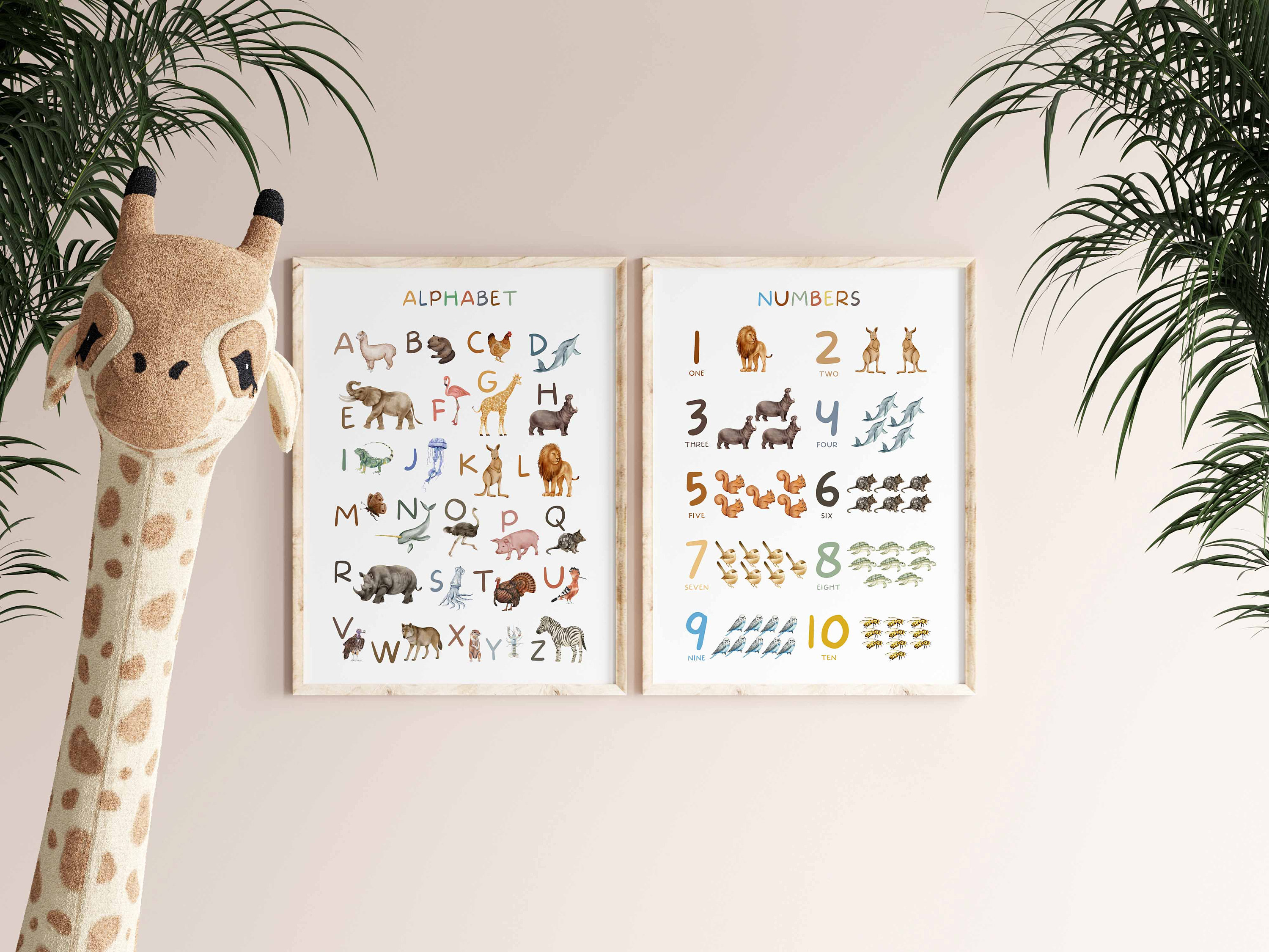 Set of 3 Educational Posters, Alphabet Poster, Classroom Decor, Kids ...