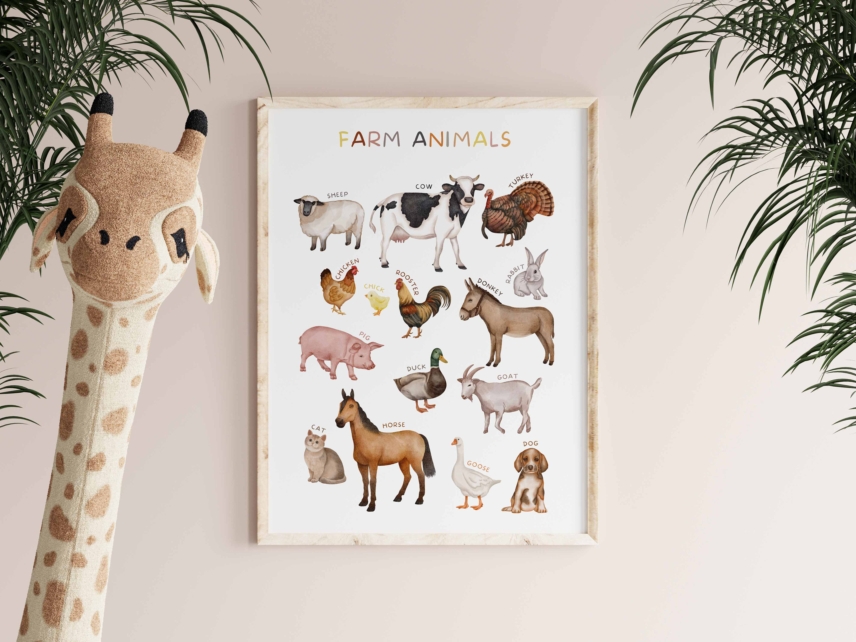 Set of 8 Educational Posters, Alphabet Poster, Classroom Decor, Kids ...