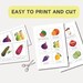 30 Fruits and Vegetables Cards,printable Flash Cards, Preschool ...