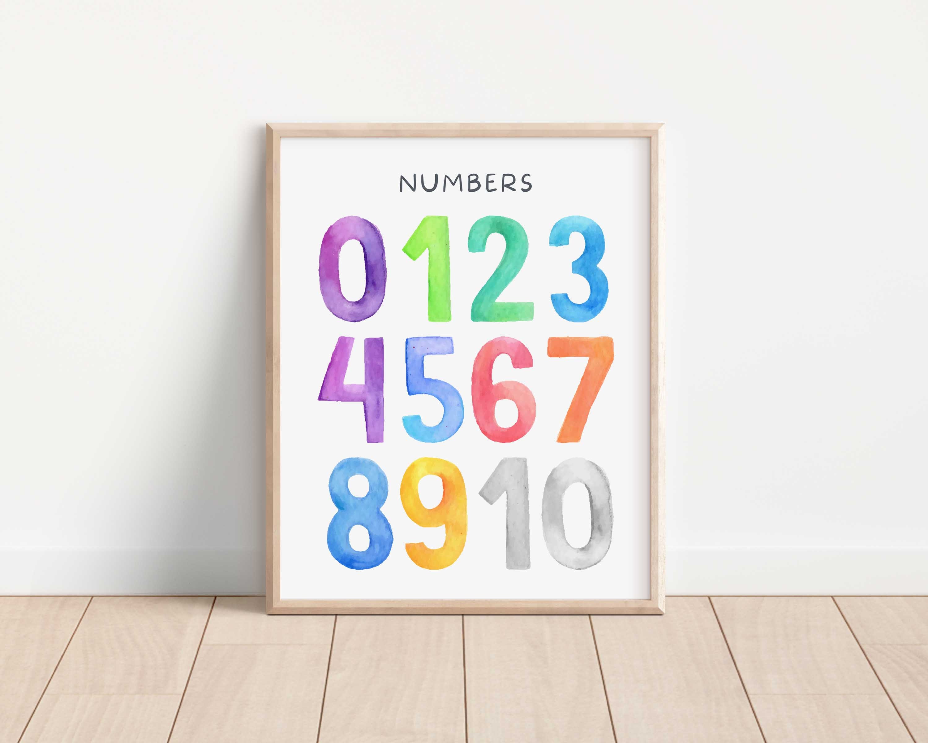 Rainbow Alphabet Poster, Nursery Prints, Educational Wall Art Printable ...