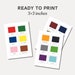 16 Color Cards, Montessori Flashcards, Pre-school Cards, Learning ...