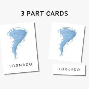 16 Weather Cards, Montessori Flashcards, Pre-school Cards, Learning ...