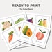 30 Fruits and Vegetables Cards,printable Flash Cards, Preschool ...