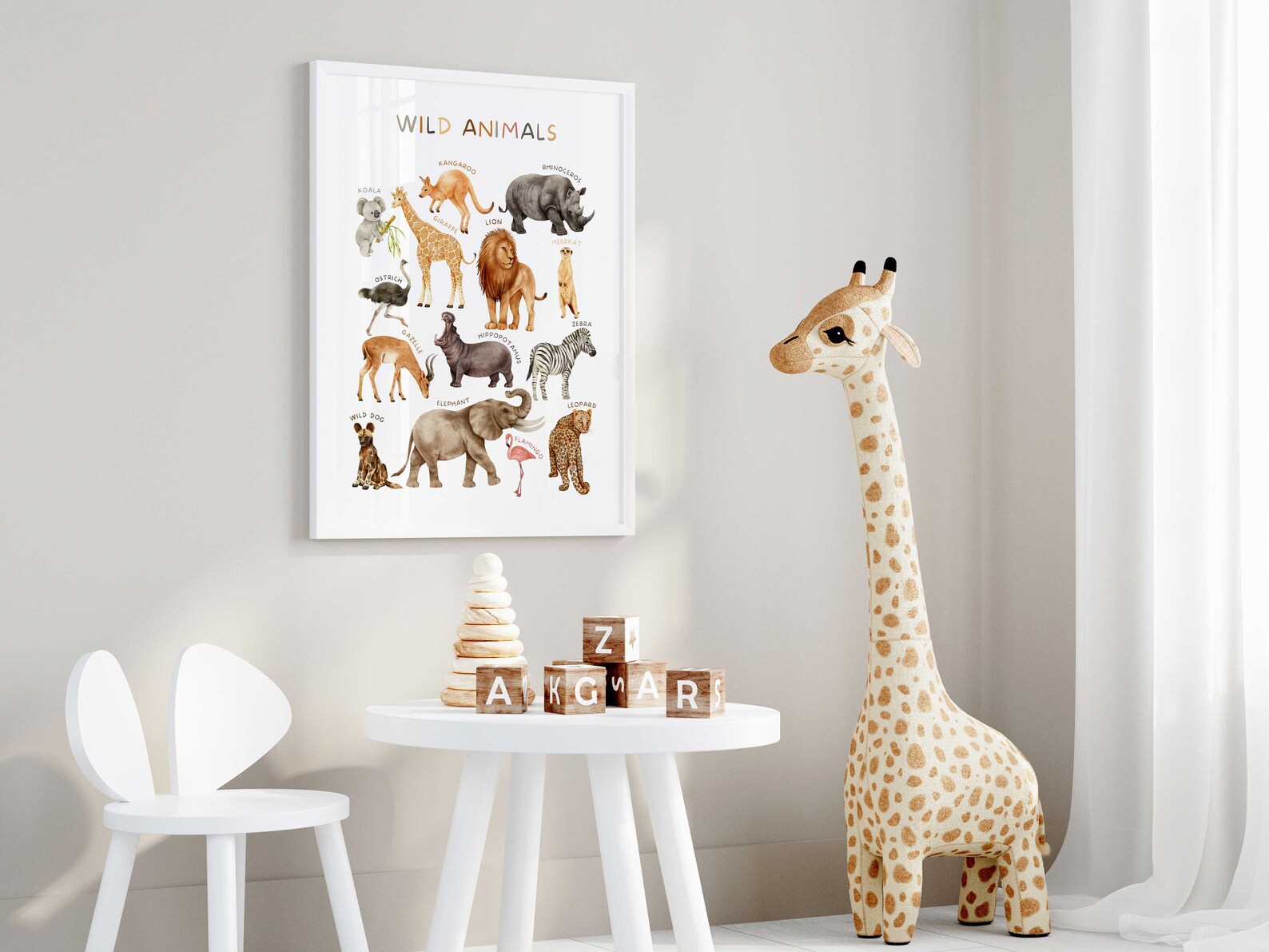 Set of 9 Educational Posters, Farm Animals Poster, Nursery Classroom ...