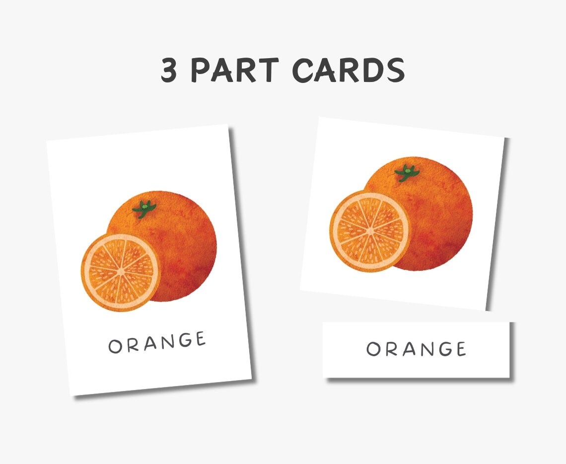 30 Fruits and Vegetables Cards,printable Flash Cards, Preschool ...