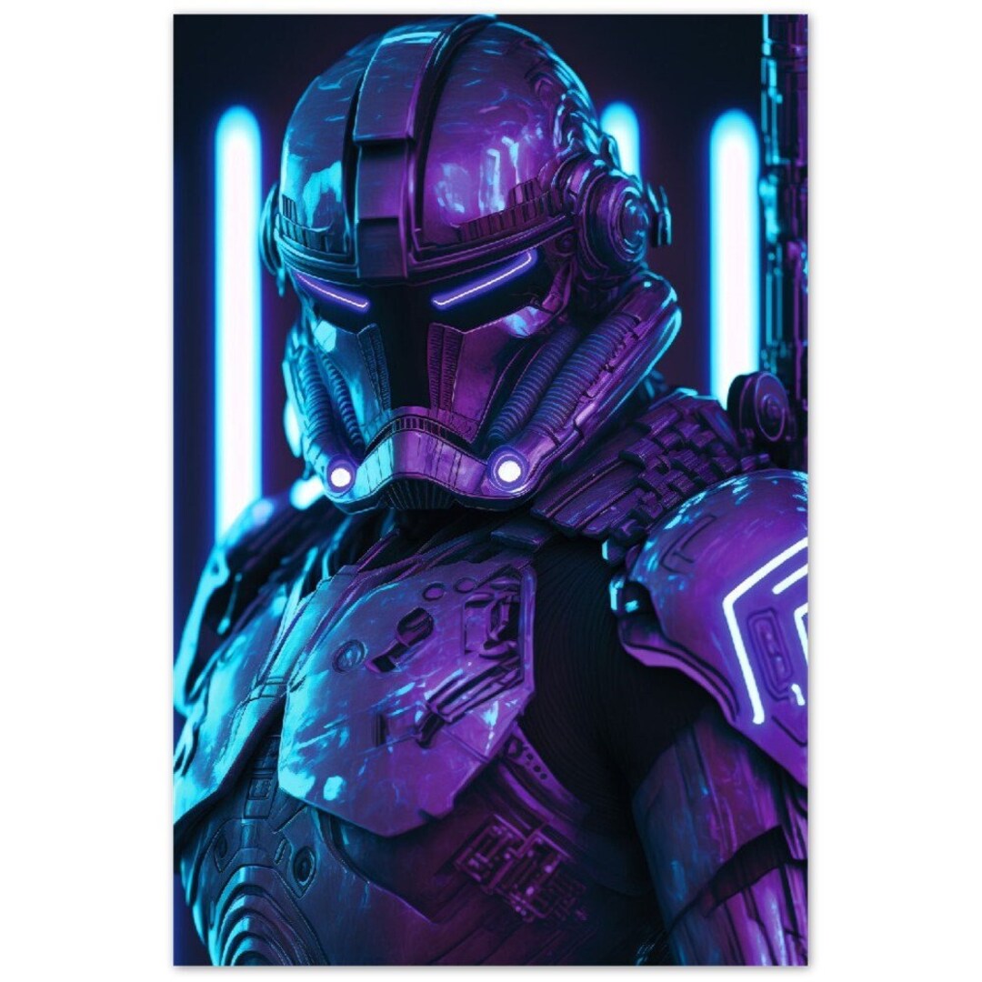 Neon Purple Special Forces Trooper Aluminum Print Poster - Etsy