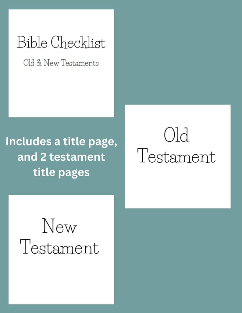 Bible Checklist Printable, All 66 Books - Etsy
