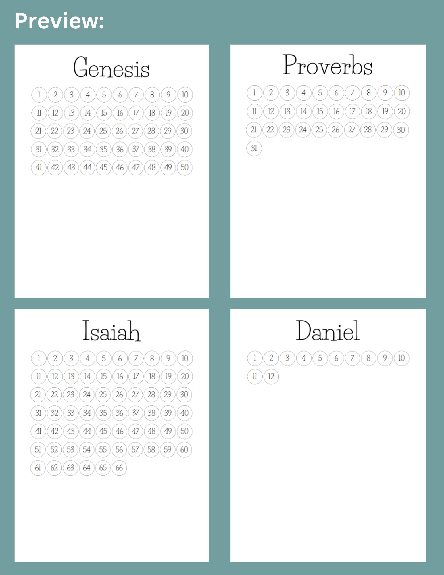 Bible Checklist Printable, All 66 Books - Etsy