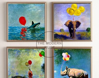 3 Piece Monet Paintings - Etsy