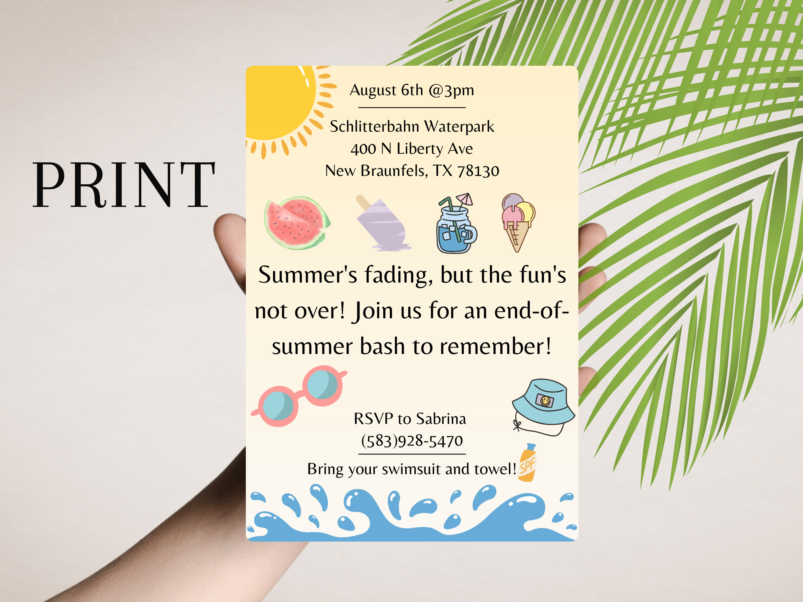 End Of Summer Party Invitation End Of Summer Party End Of Etsy