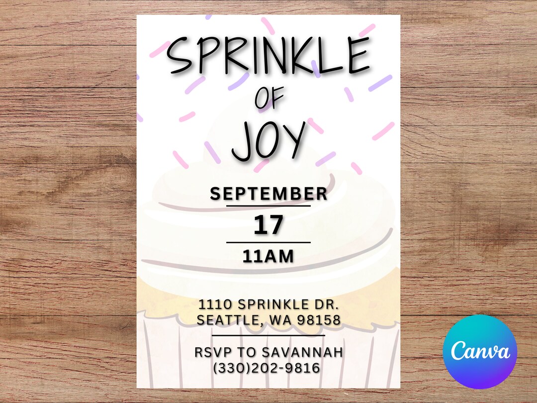 Baby Girl Baby Sprinkle Invitation Template Baby Sprinkle Invite Baby ...