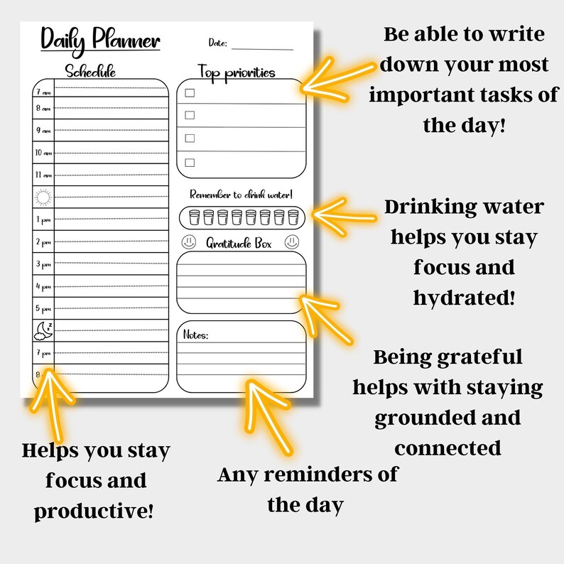 Daily Planner for Personal Use - Etsy