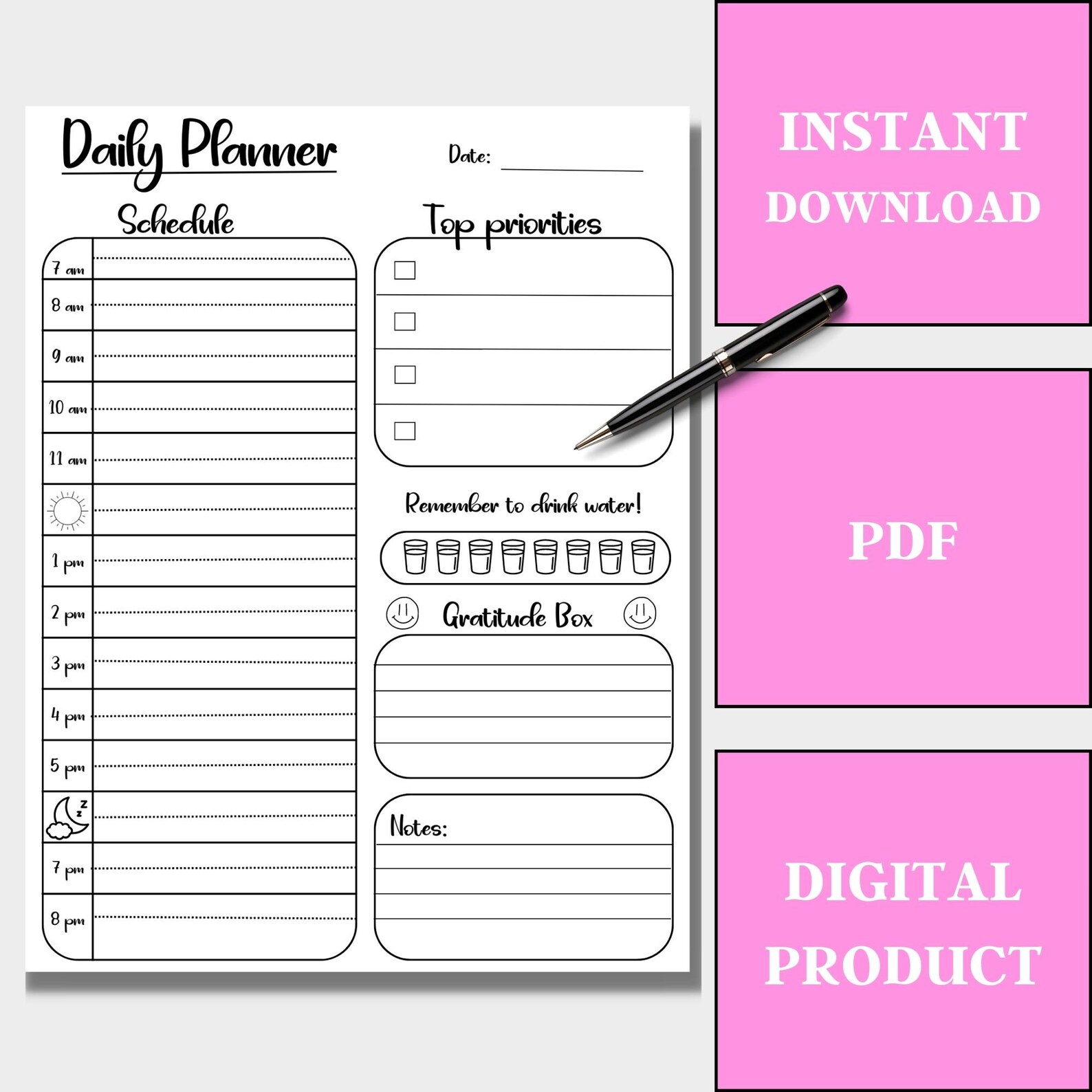 Daily Planner for Personal Use - Etsy