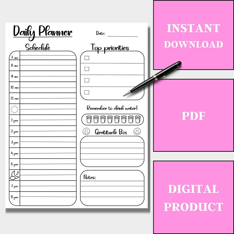 Daily Planner for Personal Use - Etsy