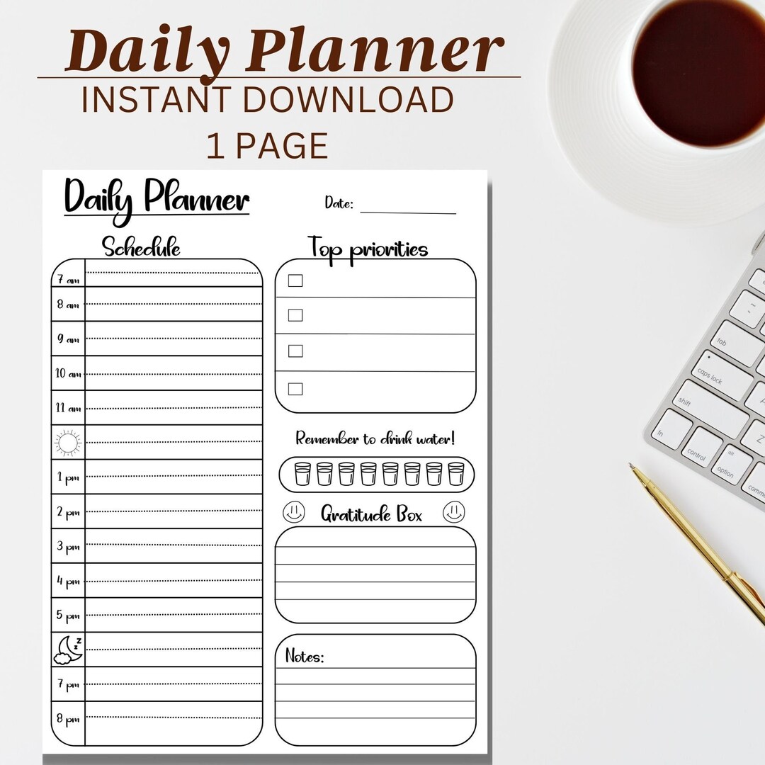 Daily Planner for Personal Use - Etsy