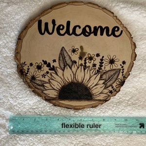 Sunflower Welcome Sign - Etsy