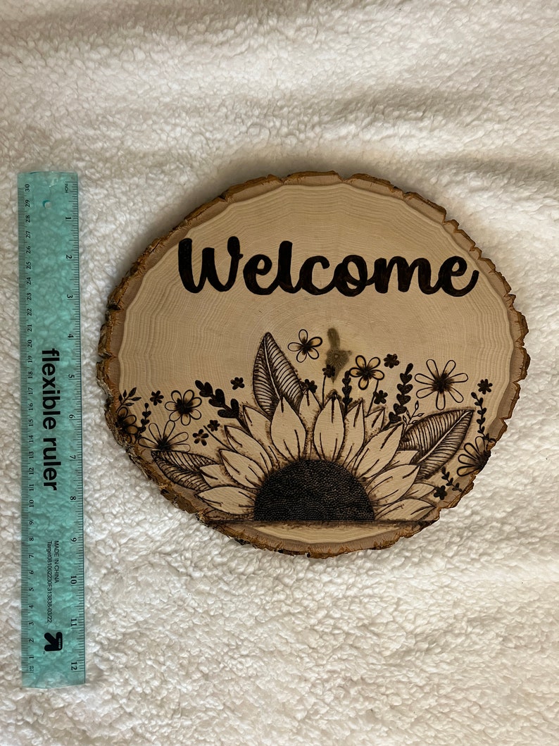 Sunflower Welcome Sign - Etsy