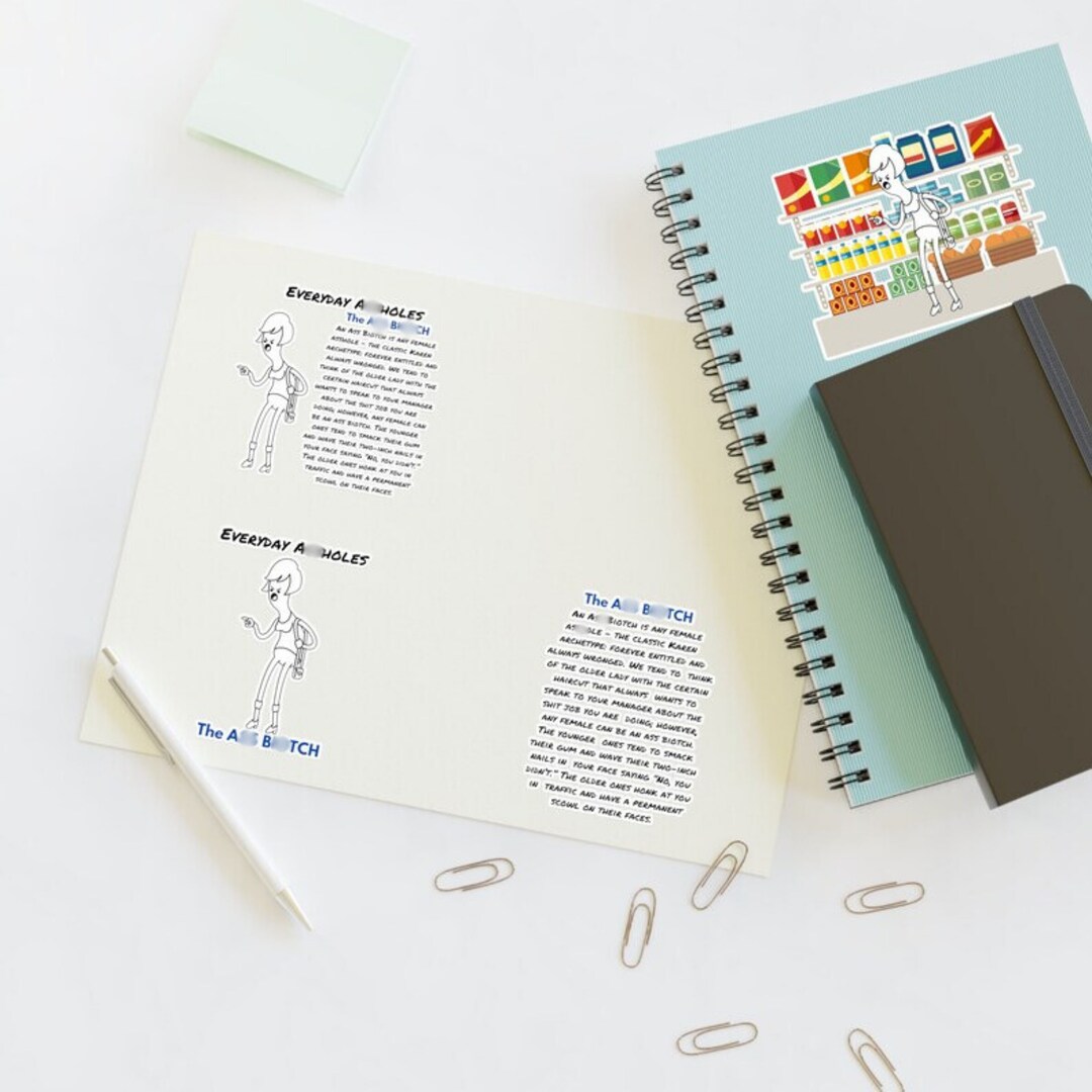 Funny As Btch Vinyl Sticker Sheets Funny Rude Gifts Home Office Decor ...