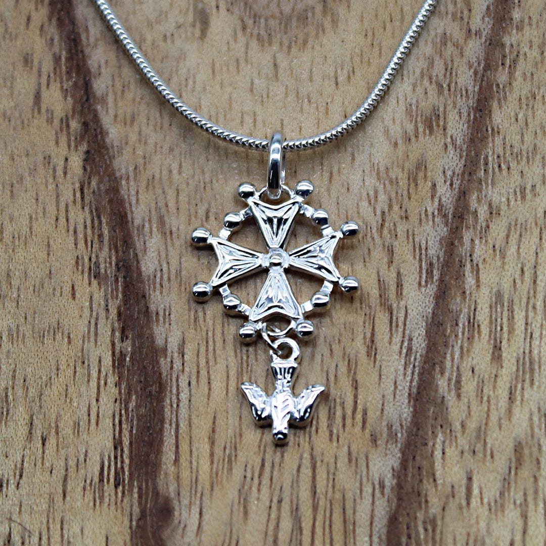 Pendentif Croix Protestante Argent, Chaîne Serpent, Collier Croix ...