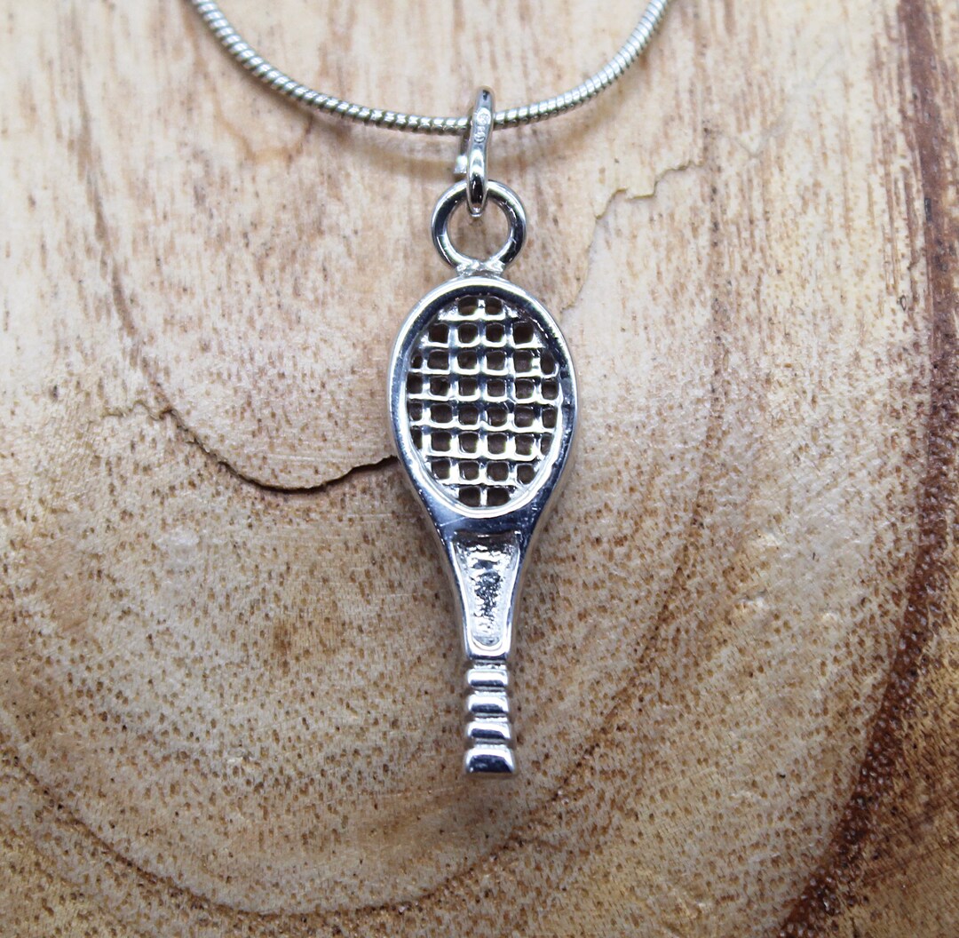 925 Silver Tennis Racket Pendant, Handmade Jewelry for Tennis Fans. - Etsy