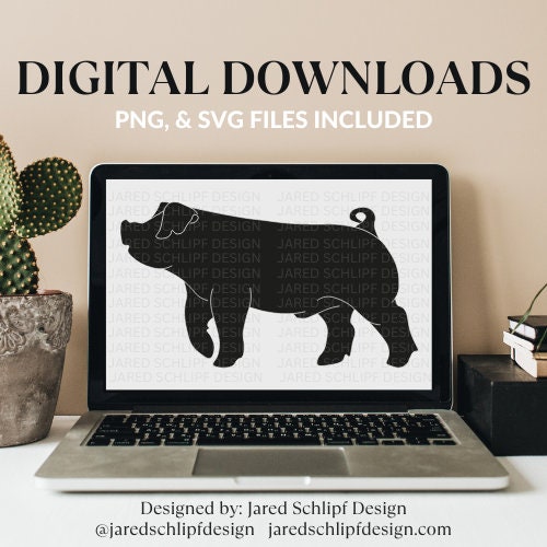 Show Pig Digital Download, Down Ear Barrow, Show Livestock, Livestock ...