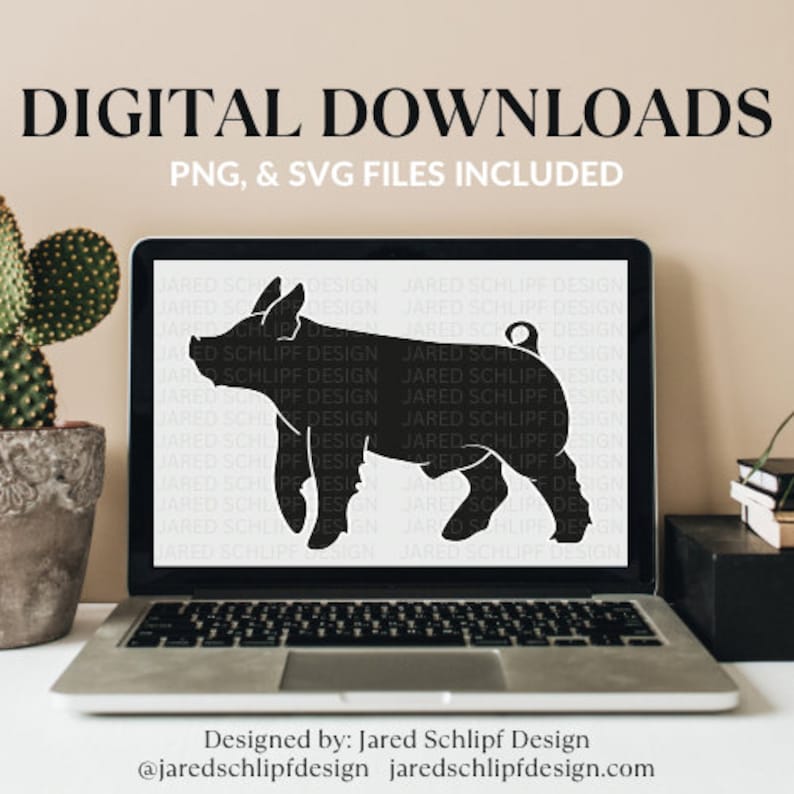Show Pig Digital Download, Barrow, Show Livestock, Livestock Digital ...