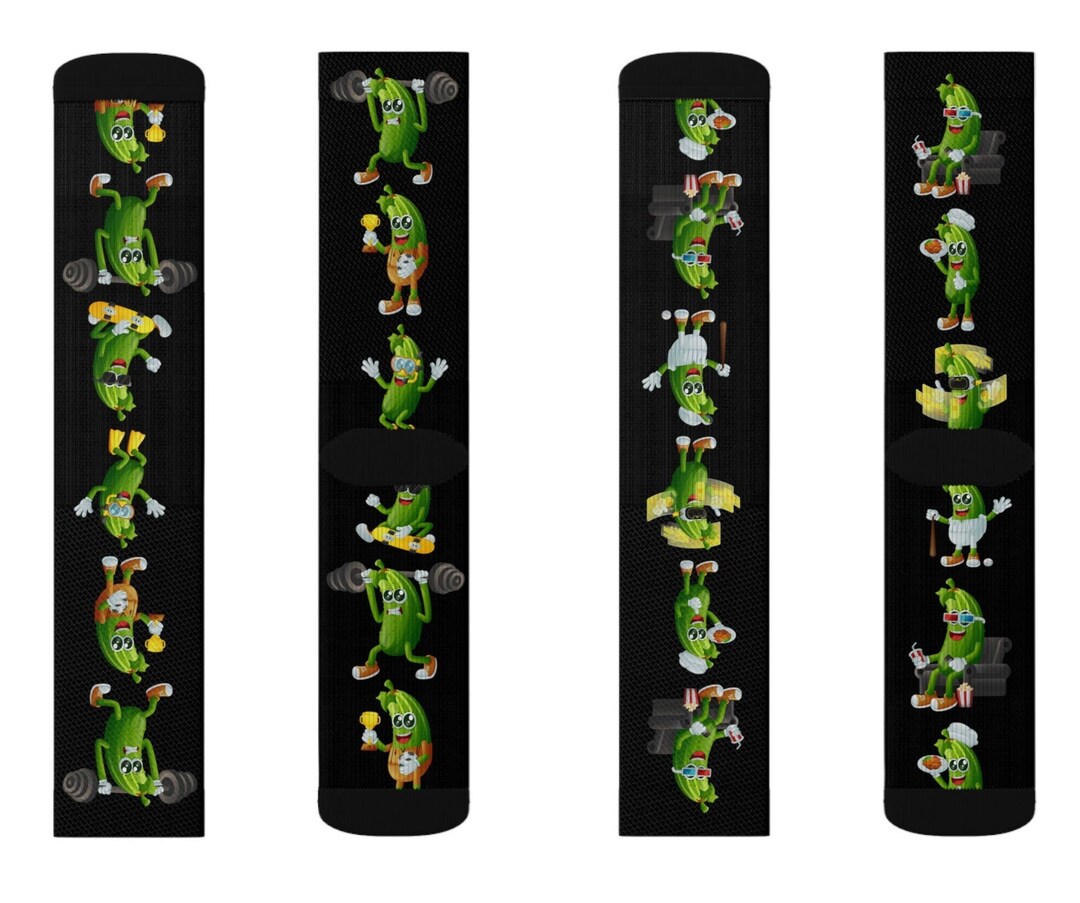 Cucumber Socks, Vegetable Themed Apparel, Cucumber Themed Apparel ...