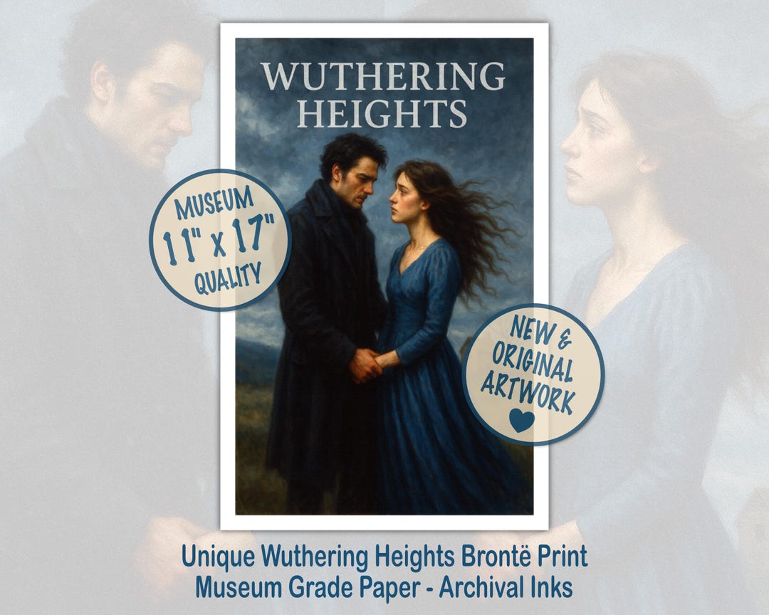 Wuthering Heights Poster | Emily Brontë Literary 11x17 Wall Art ...