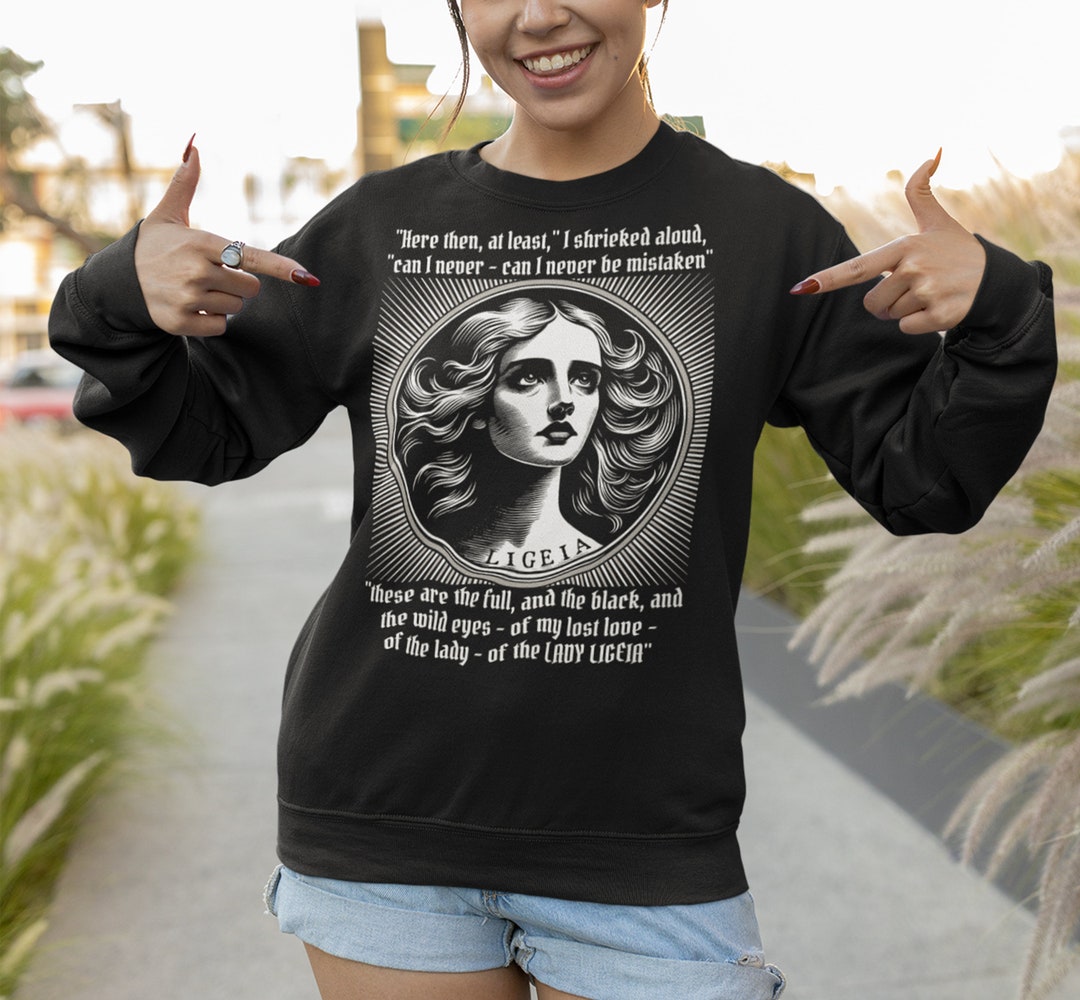 Ligeia Sweatshirt | Edgar Allan Poe Sweater | Gothic Horror Pullover ...