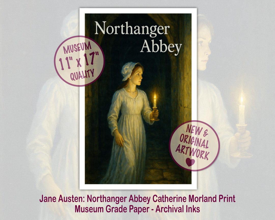 Jane Austen Original Poster | Northanger Abbey Gothic Print | Catherine ...