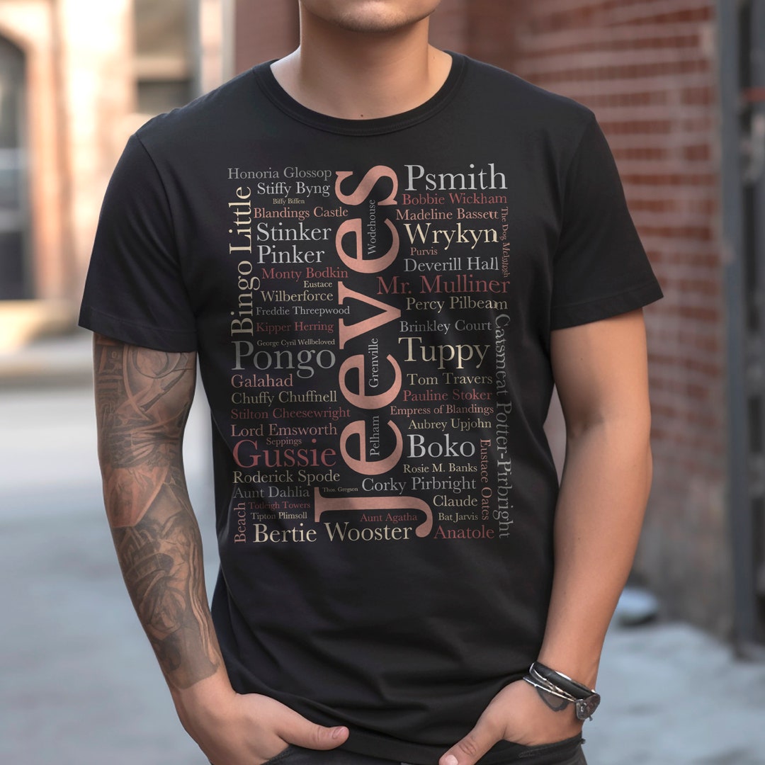 Unique Wodehouse Inspired Wordcloud T-shirt: Celebrate Classic ...