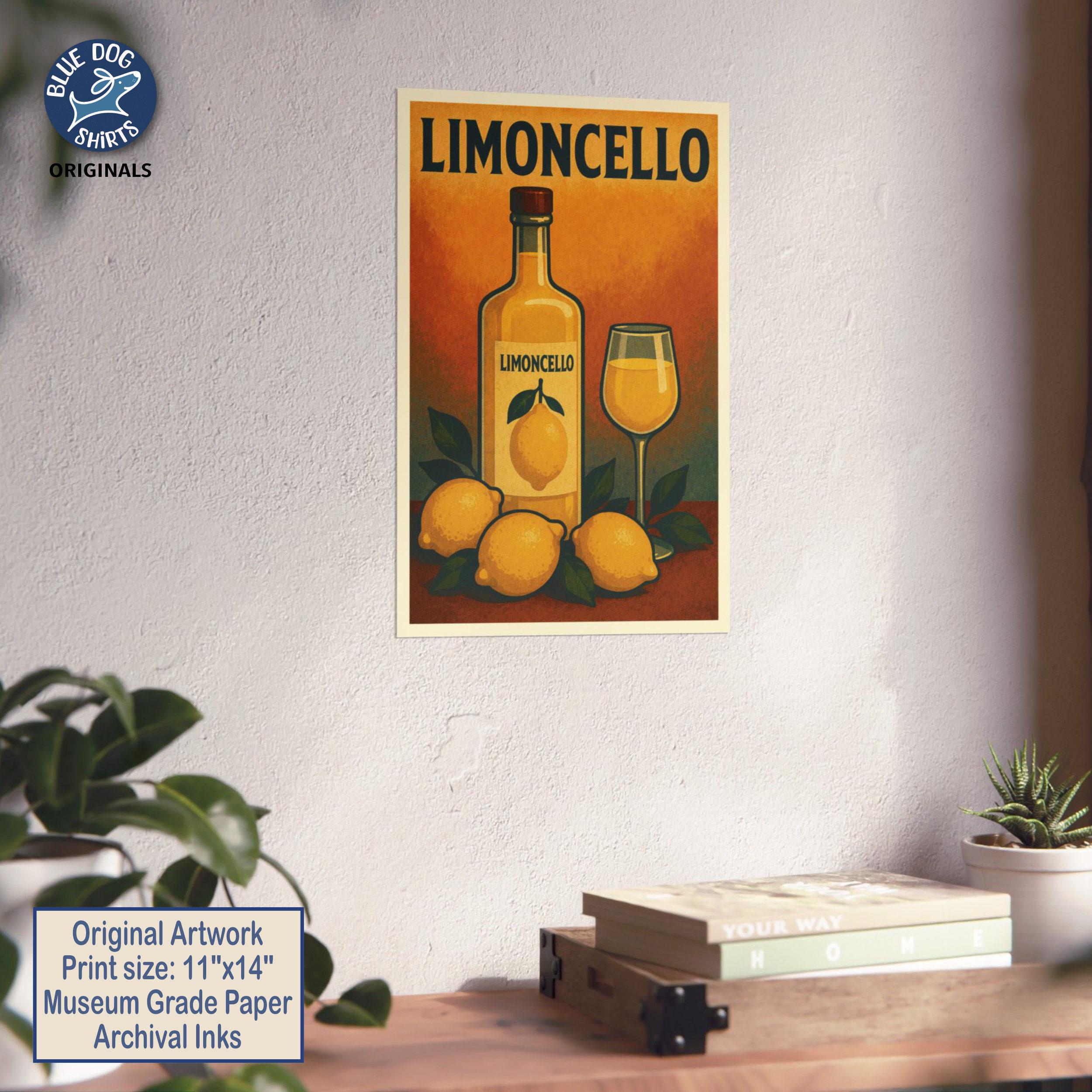 Limoncello Print | 11x17 Vintage Style Italy Travel Poster | Original ...