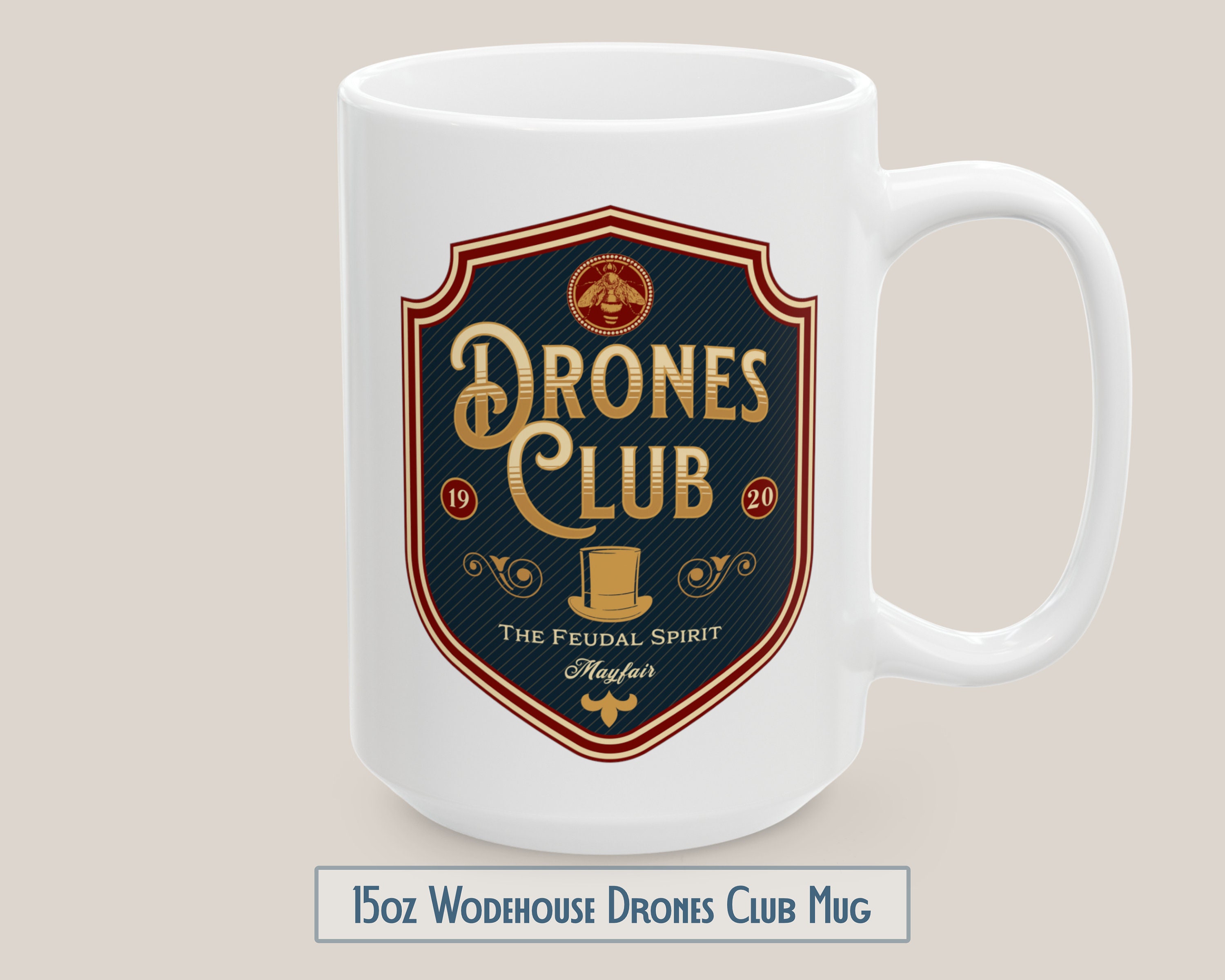 The Drones Club 15oz Ceramic Mug | Wodehouse Gift | the Feudal Spirit ...
