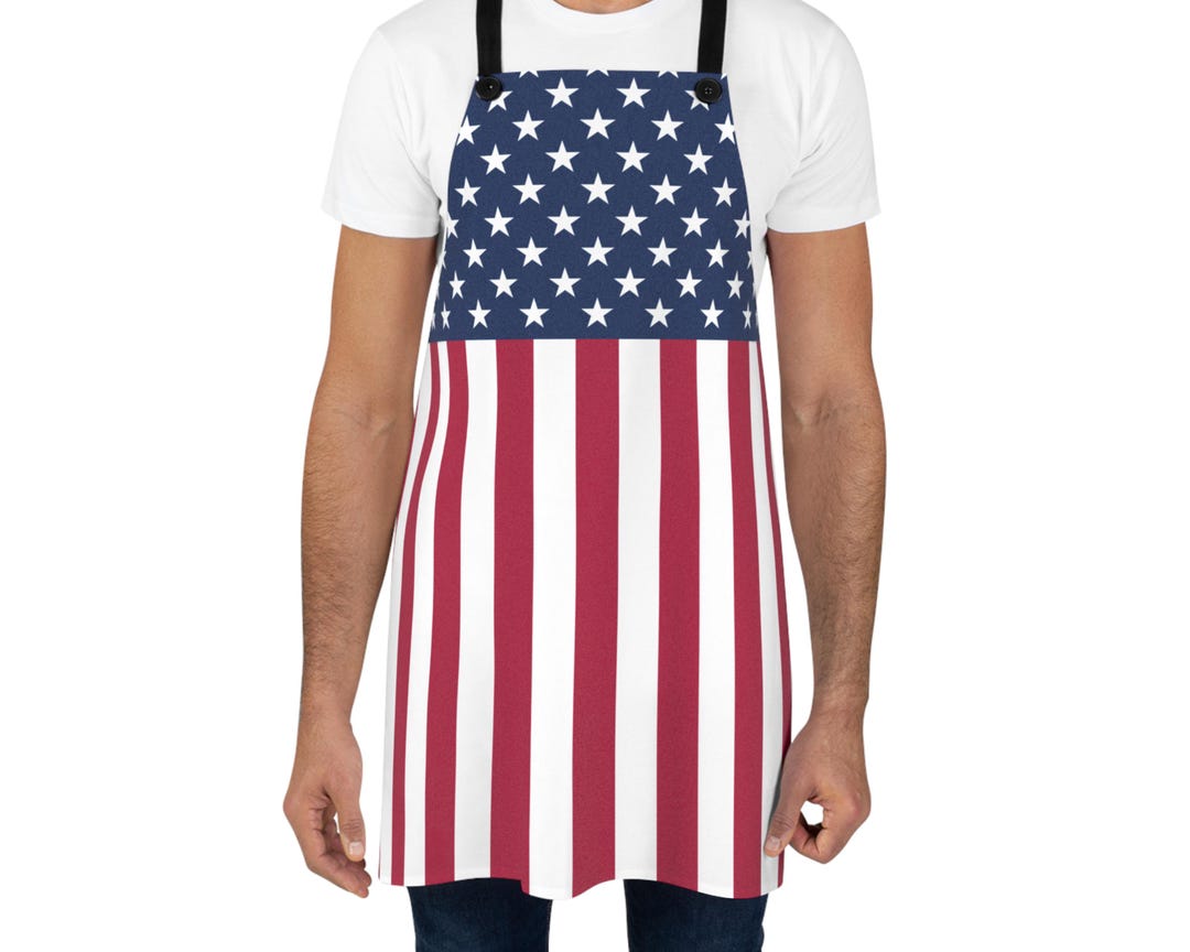 American Flag Apron | Stars and Stripes 4th of July BBQ & Home Cooking ...