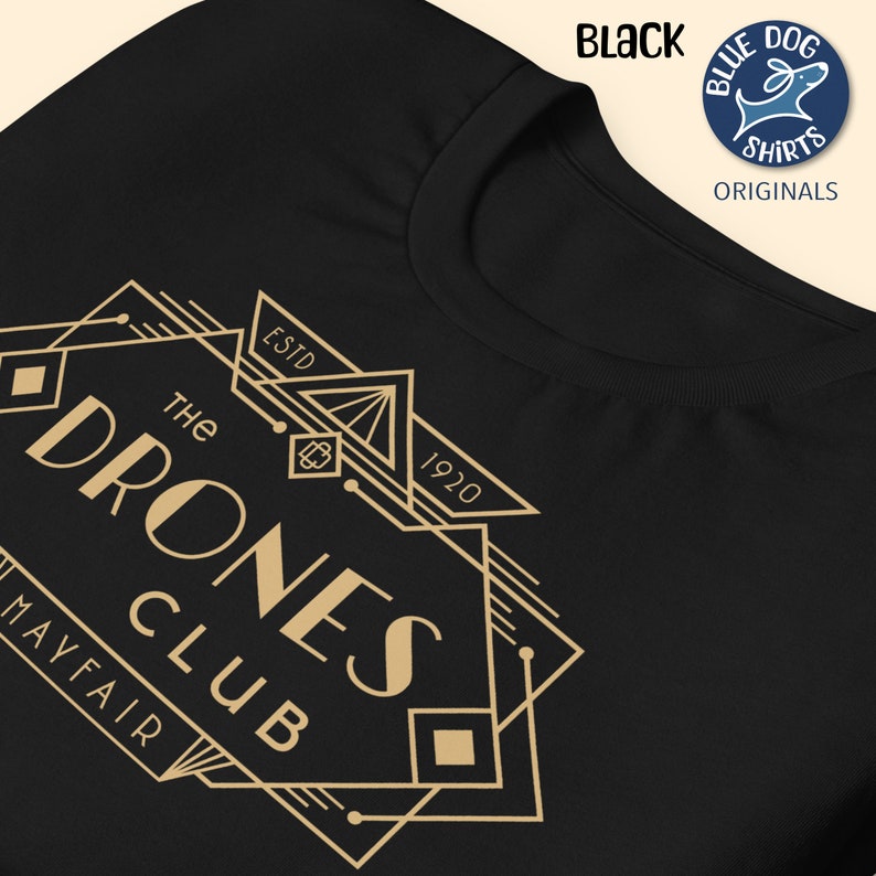 The Drones Club Art Deco T-shirt | Original Wodehouse Design Shirt ...