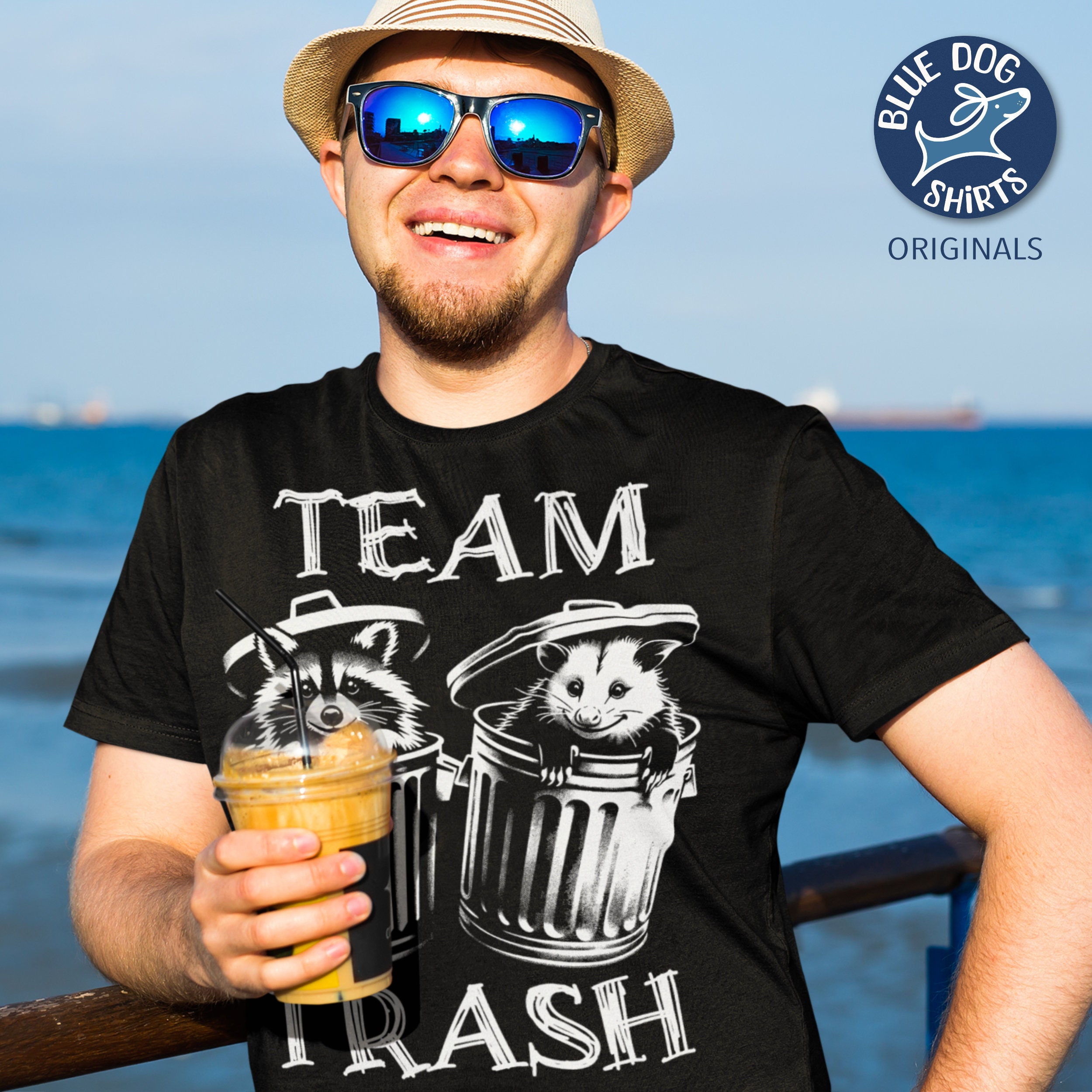 Team Trash T-shirt Raccoon Fans Gift Possum Trash Can Shirt Fun Opossum ...