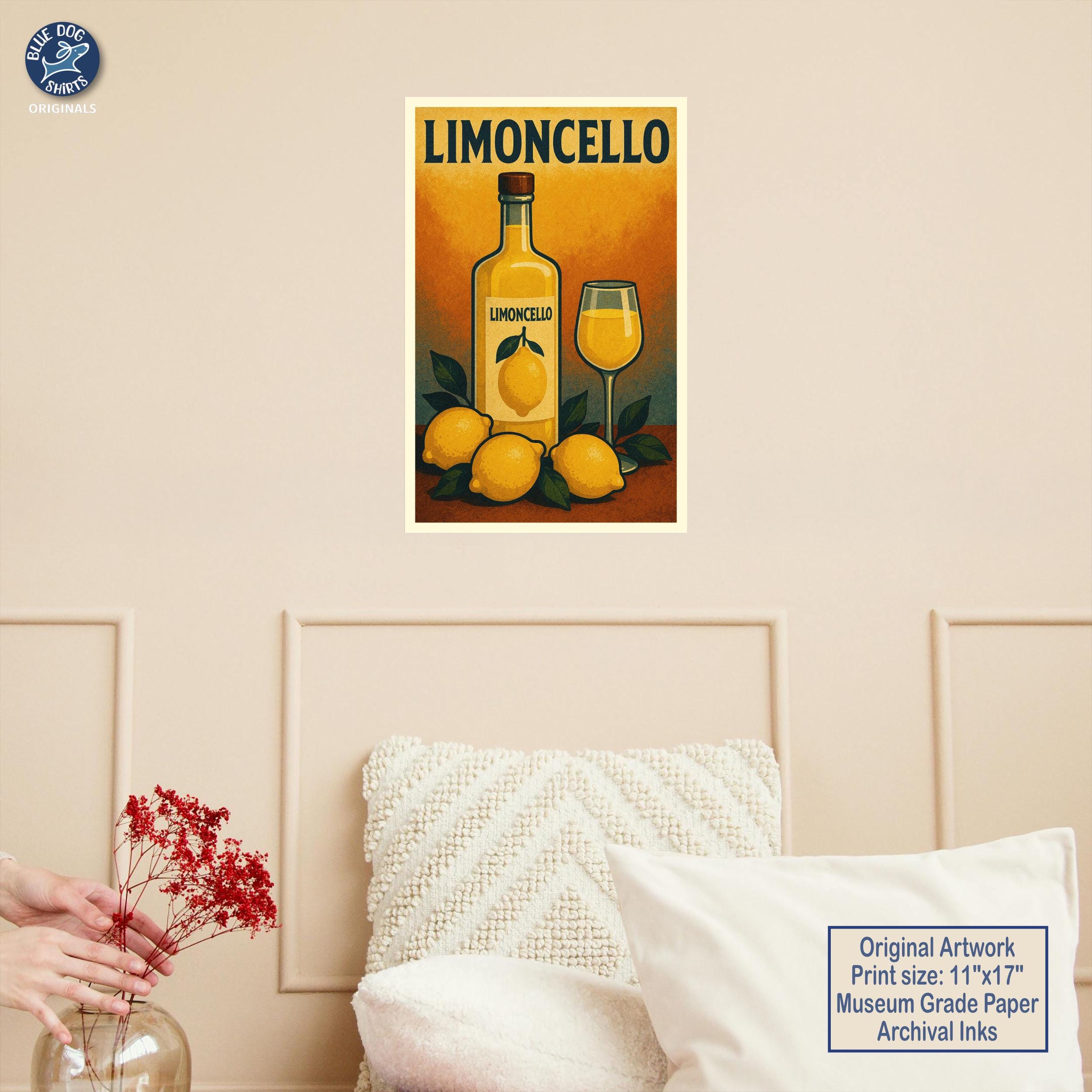 Limoncello Print | 11x17 Vintage Style Italy Travel Poster | Original ...