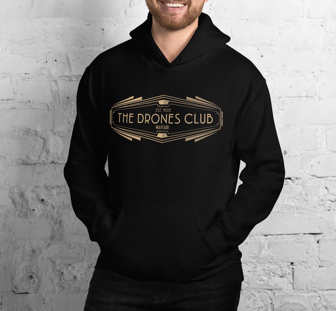 Drones Club Hoodie | Wodehouse Gold Logo Hooded Sweatshirt | Art Deco ...
