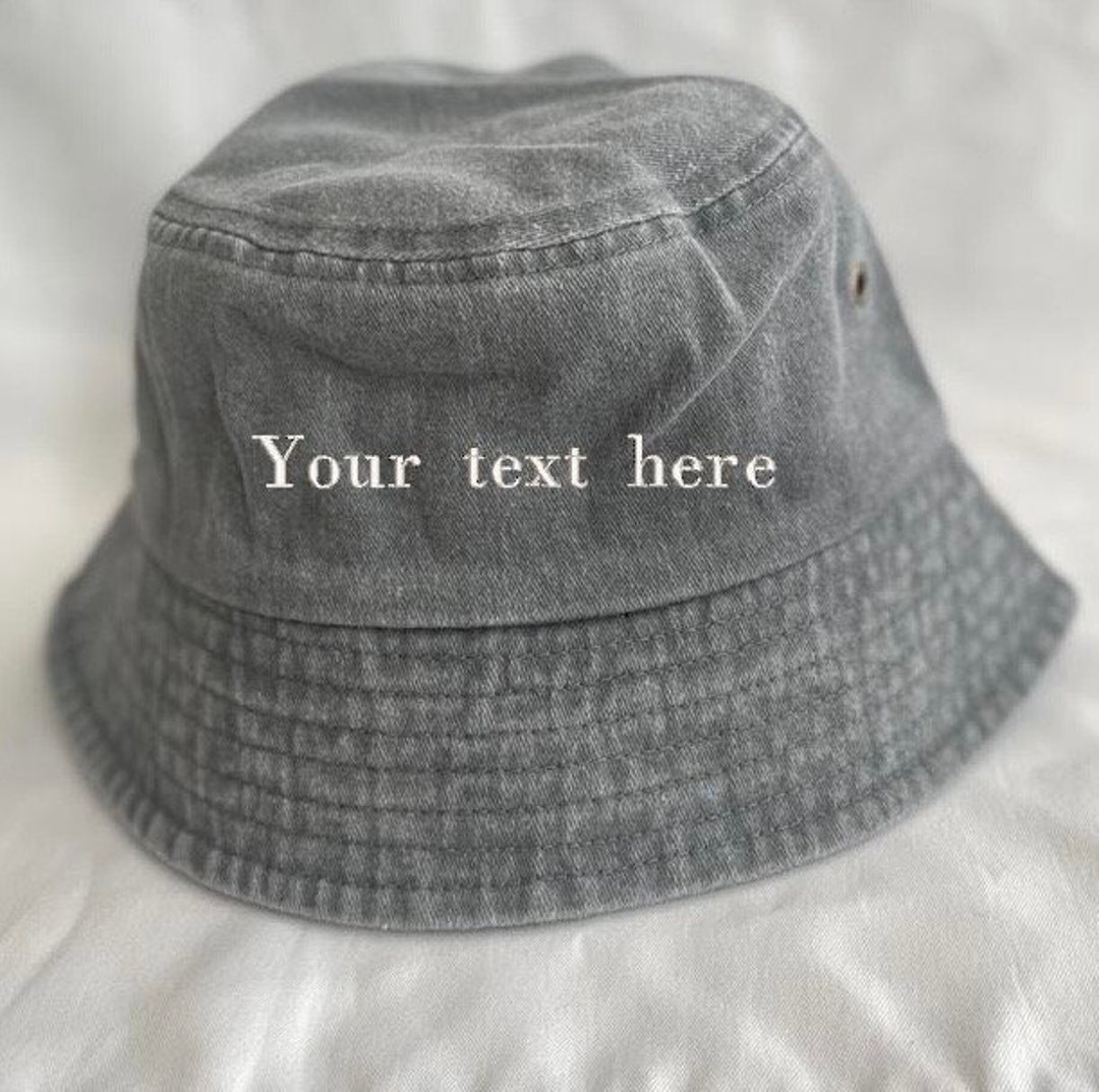 Custom, Embroidered Vintage Washed Bucket Hat - Etsy