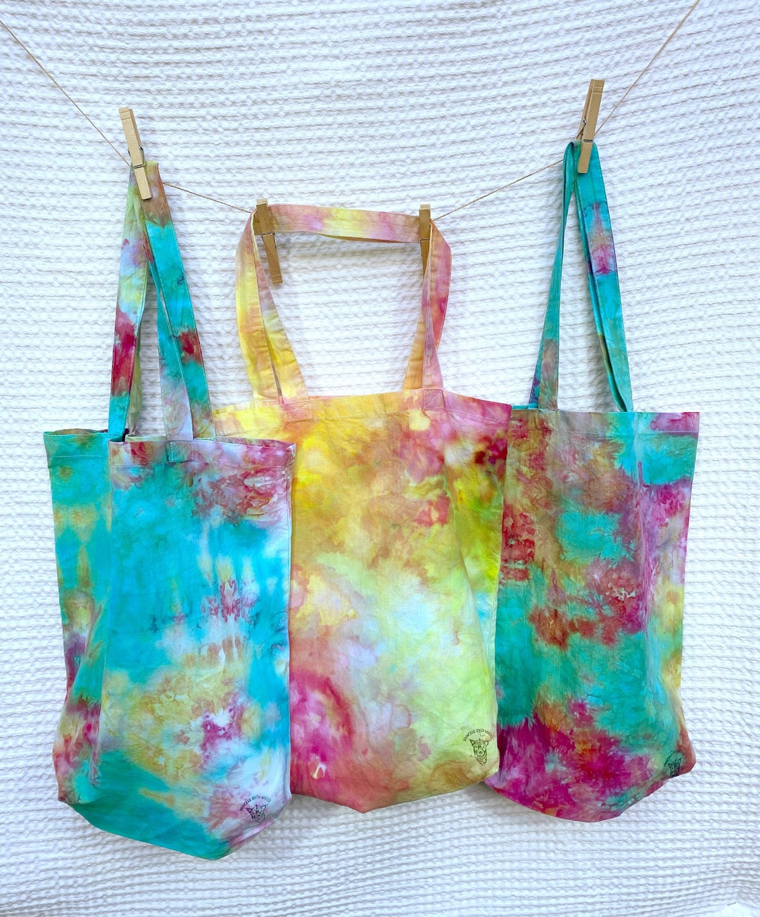 Ice Dye Tote Bag, Multiple Colors, Tie Dye Tote Bag, Ready to Ship, 100 ...