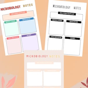 Microbiology Note Template - Study Template for Medical & Nursing ...