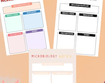 Microbiology Note Template - Study Template for Medical & Nursing ...