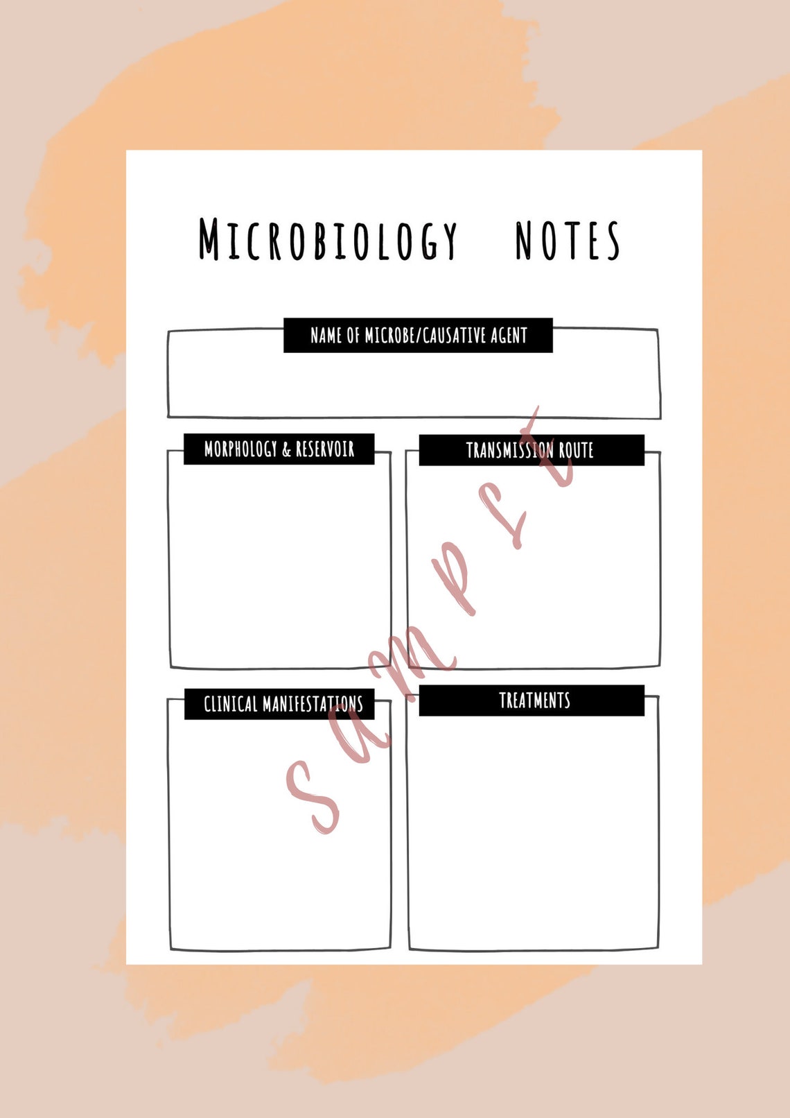 Microbiology Note Template - Study Template for Medical & Nursing ...